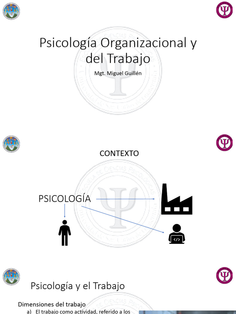 Psicología Organizacional y Del Trabajo | PDF | Sicología | Psicología industrial y organizacional
