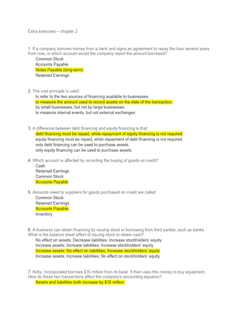 Chapter 2 | PDF | Equity (Finance) | Debits And Credits