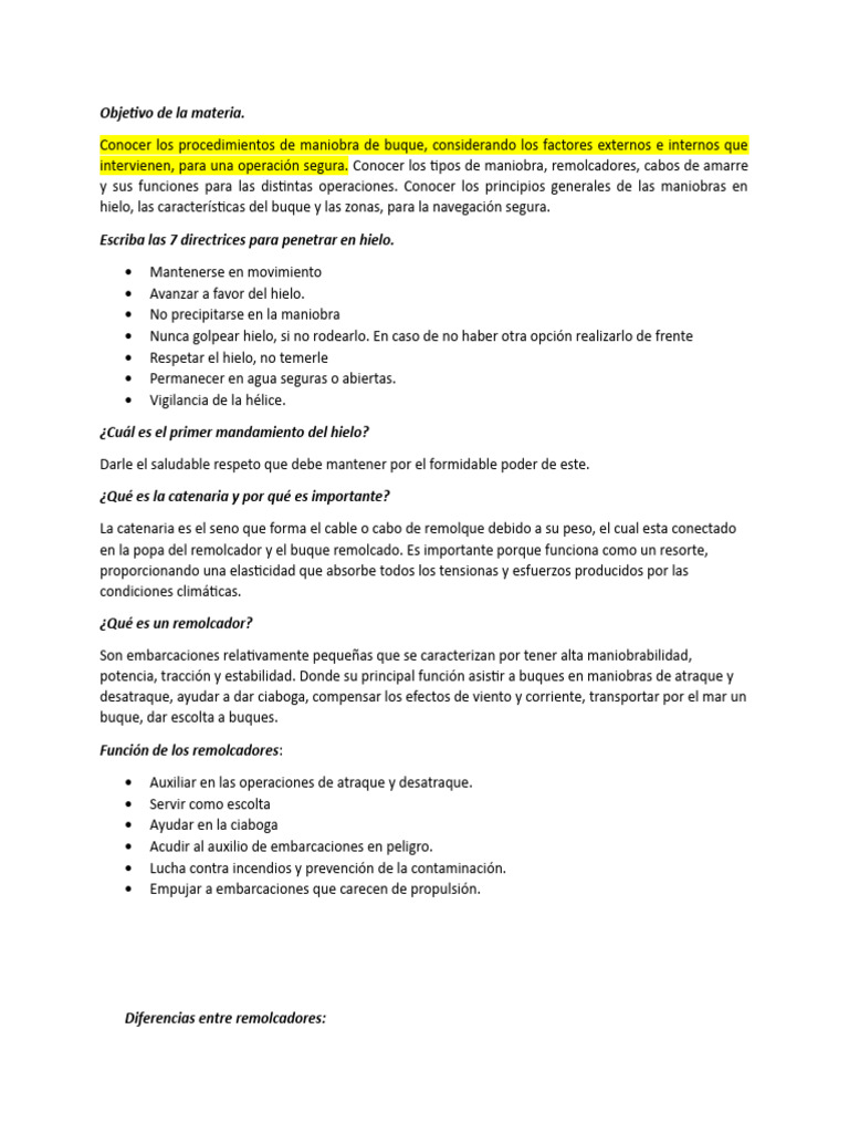 Maniobra Del Remolcador | PDF | Remolcador | Buques