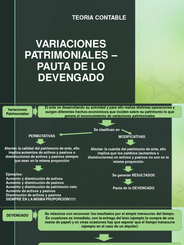 Variaciones Patrimoniales-Devengado | PDF | Contabilidad | Economias