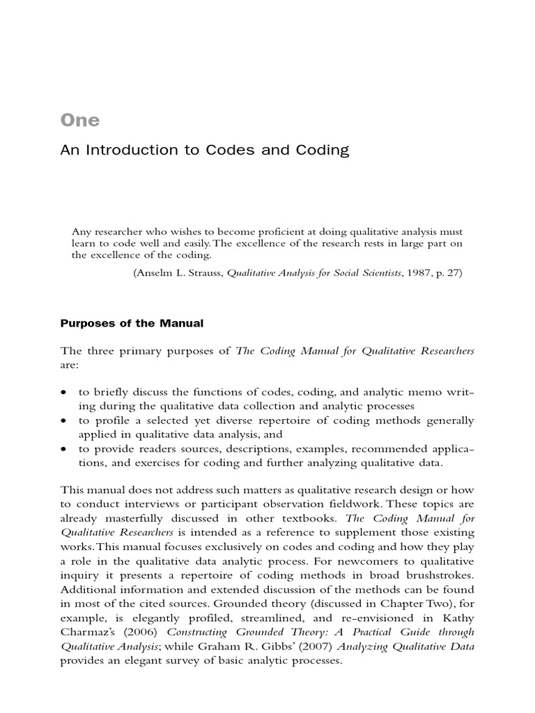 Saldaña_Coding Manual | PDF | Qualitative Research | Data