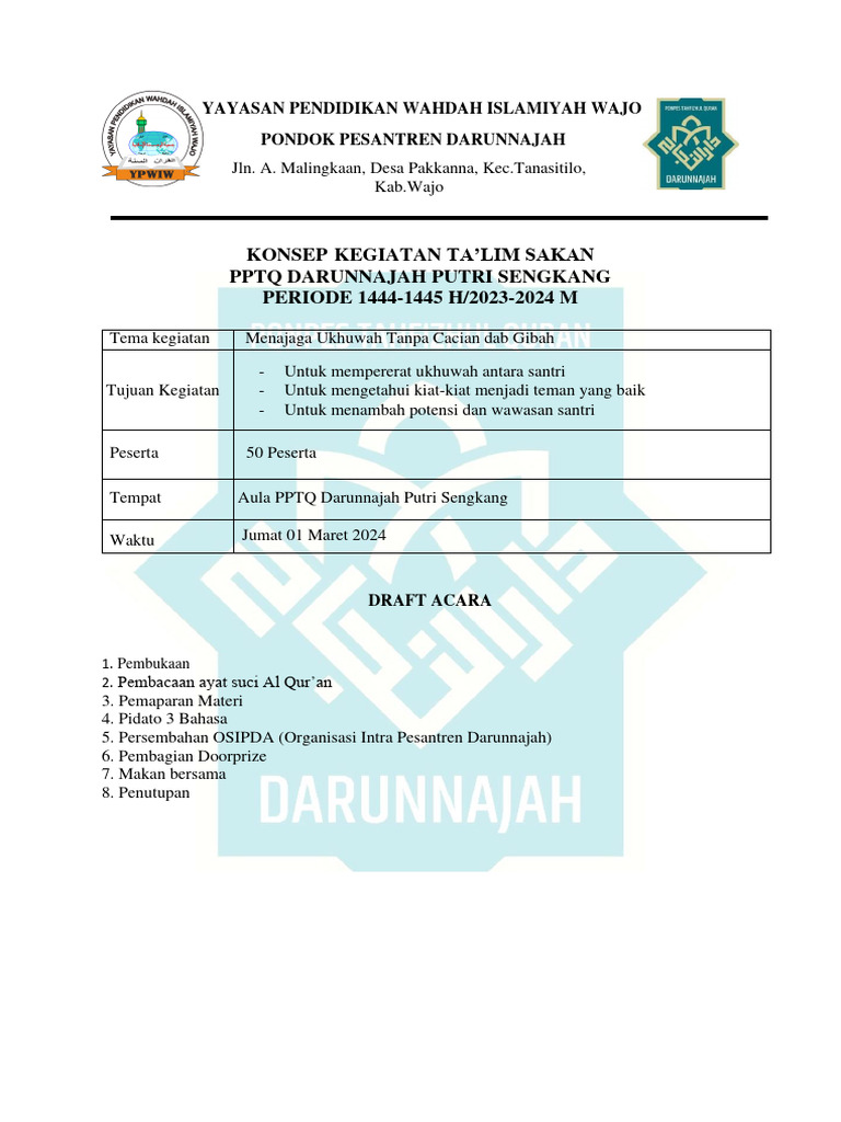 Konsep Ta'lim Sakan 2024 | PDF