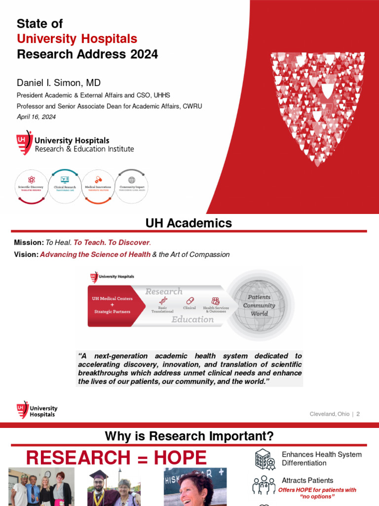 University Hospitals State of Research Address 2024 | PDF | Health ...