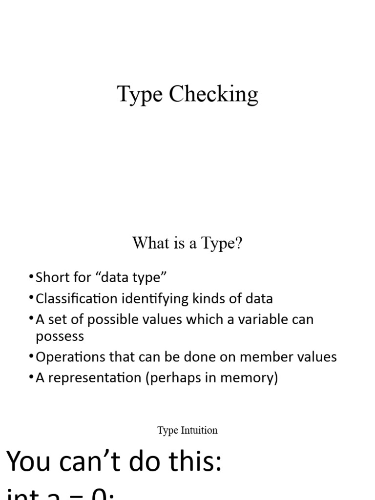 Type Checking | Download Free PDF | Data Type | Pointer (Computer Programming)
