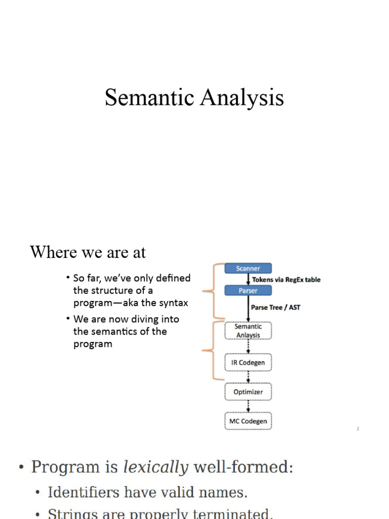 Implementing Semantic Analysis in Compilers | PDF | Parsing | Scope ...