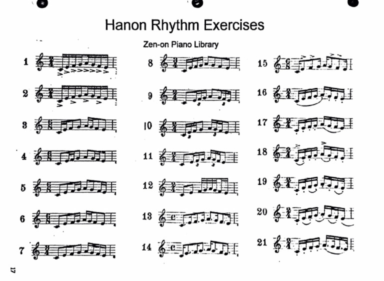 Hanon - Variaciones Rítmicas | PDF