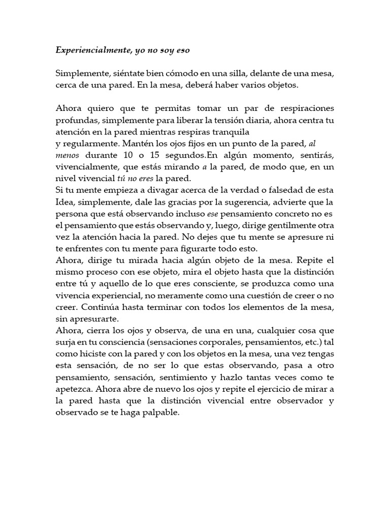 Distinción entre observador y observado | PDF