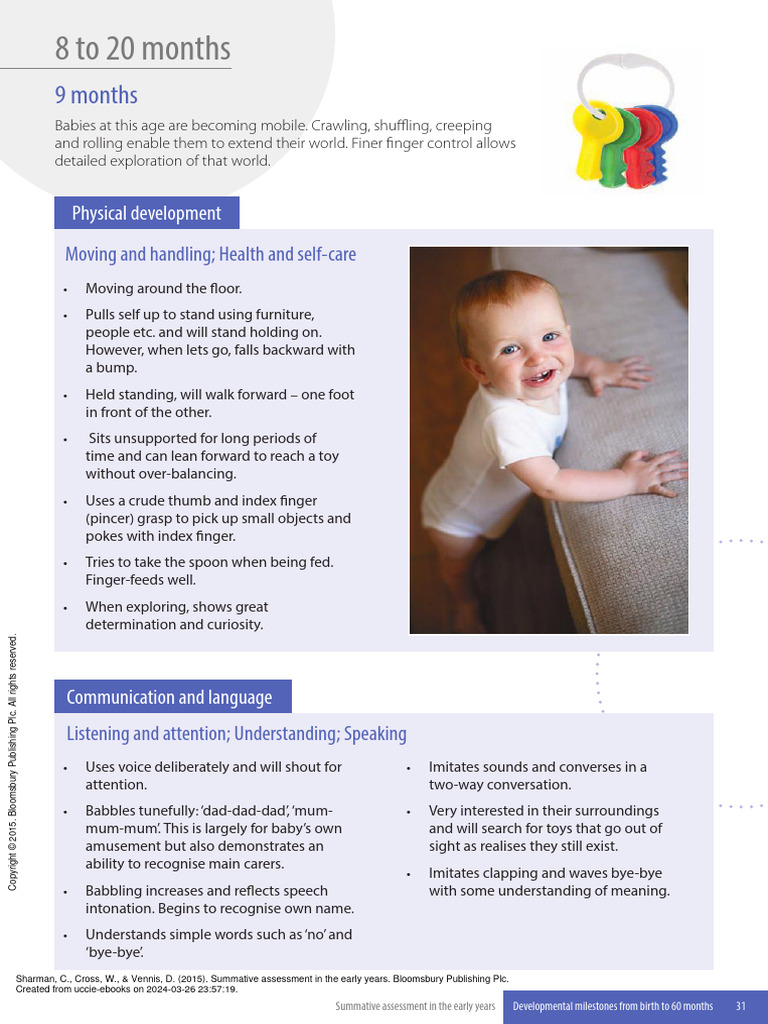 Summative Assessment in The Early Years - (2 Developmental Milestones ...