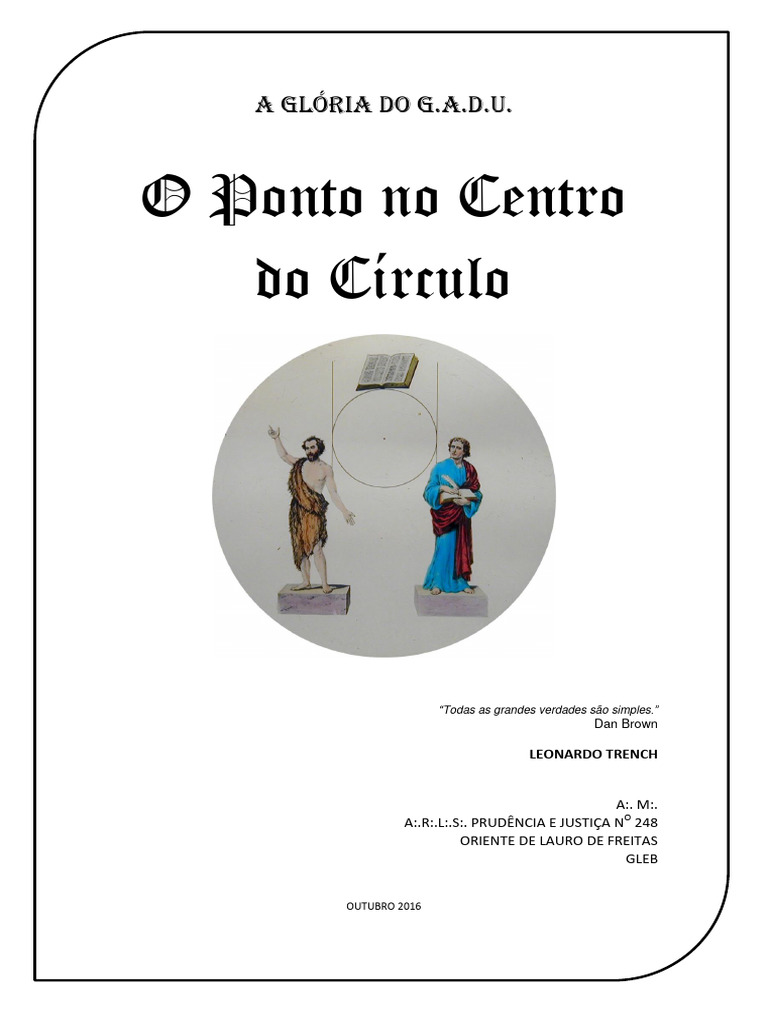 O Ponto no Centro do Círculo Maçônico | PDF | Maçonaria | Loja Maçônica