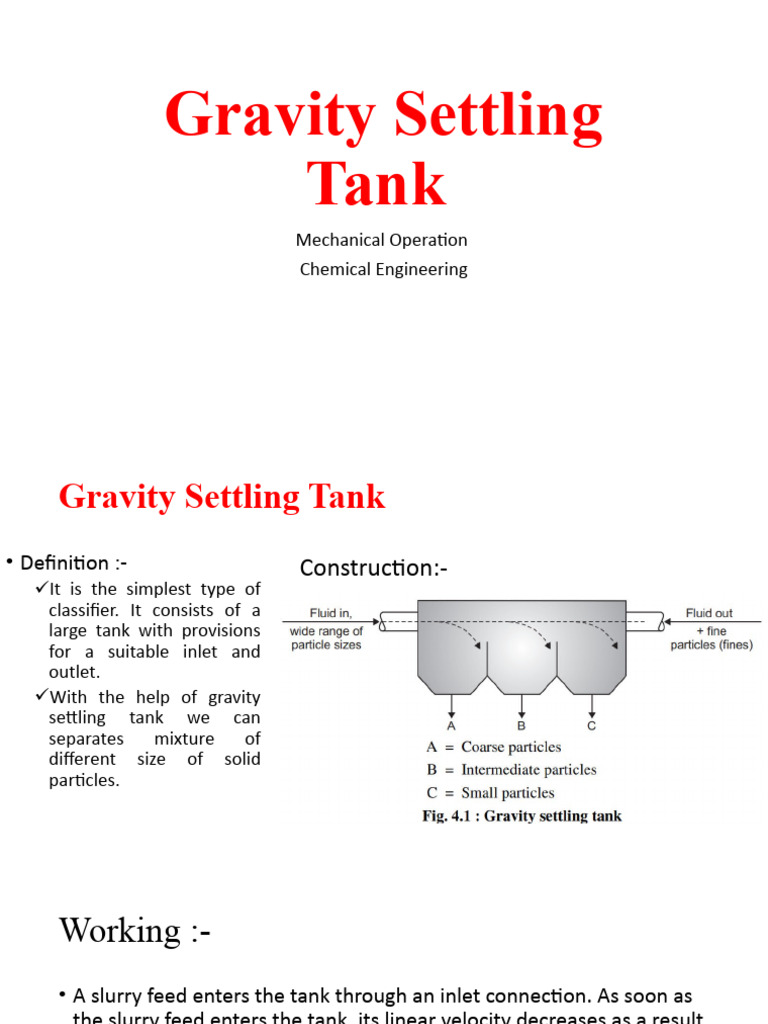 Gravity Settling Tank | PDF | Magnetism | Magnetic Field