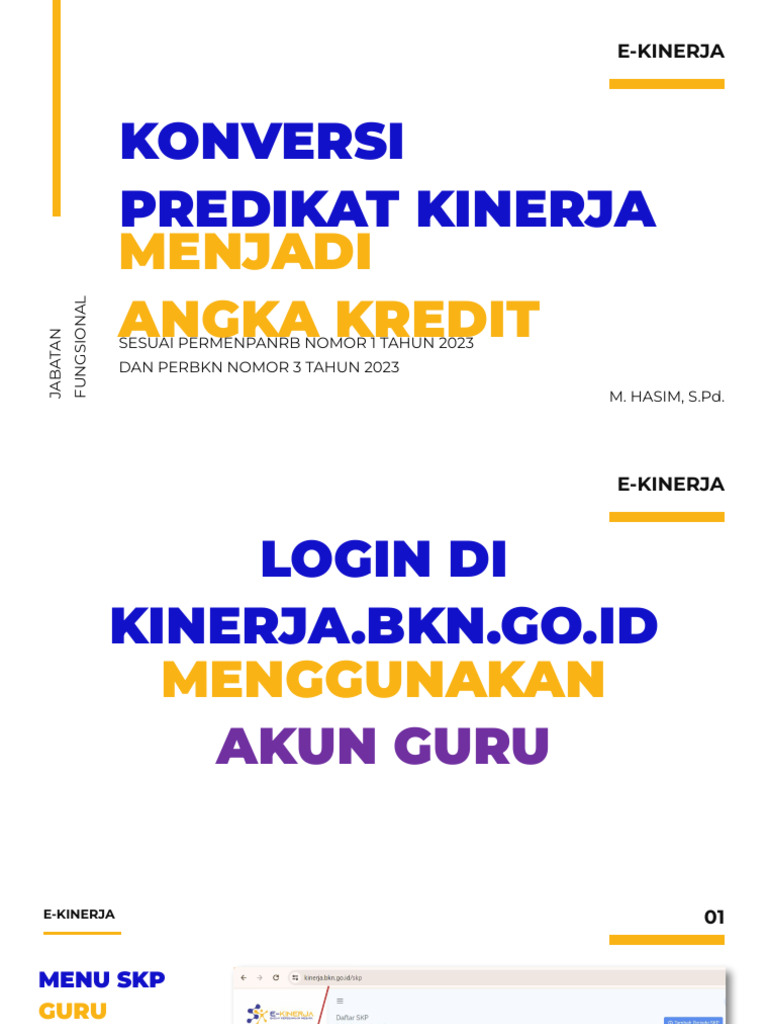 Panduan Konversi Predikat Kinerja Menjadi Angka Kredit Di Ekinerja ...