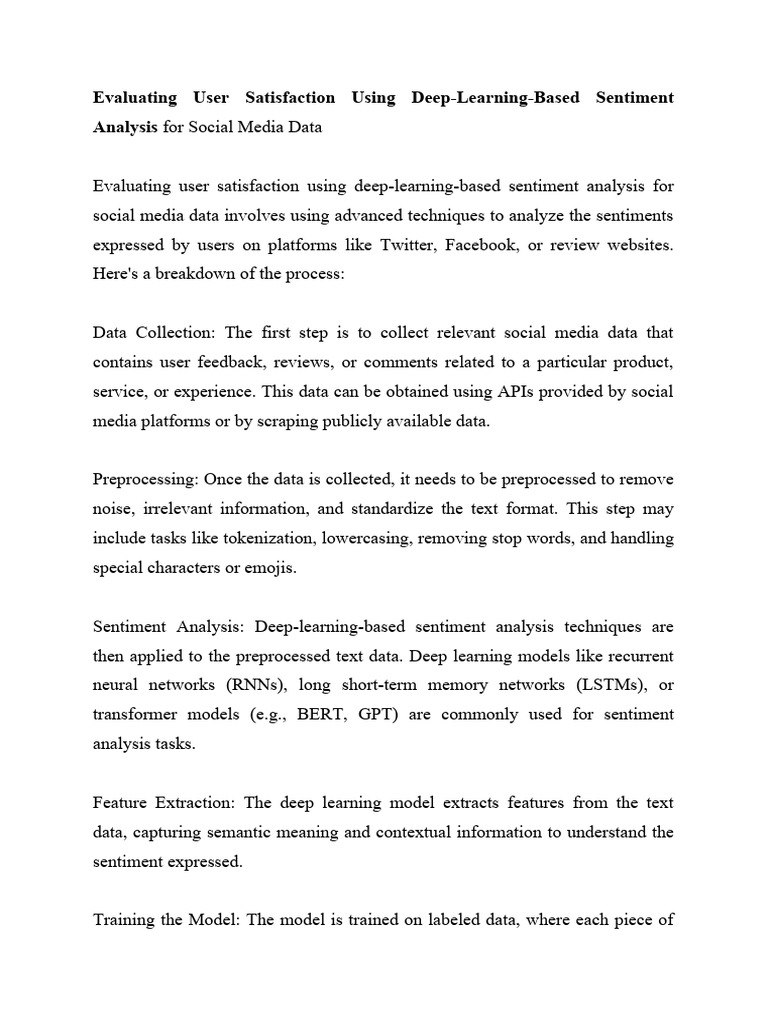 Evaluating User Satisfaction Using Deep-Learning-Based Sentiment ... Evaluating User Satisfaction Using Deep-Learning-Based Sentiment ...