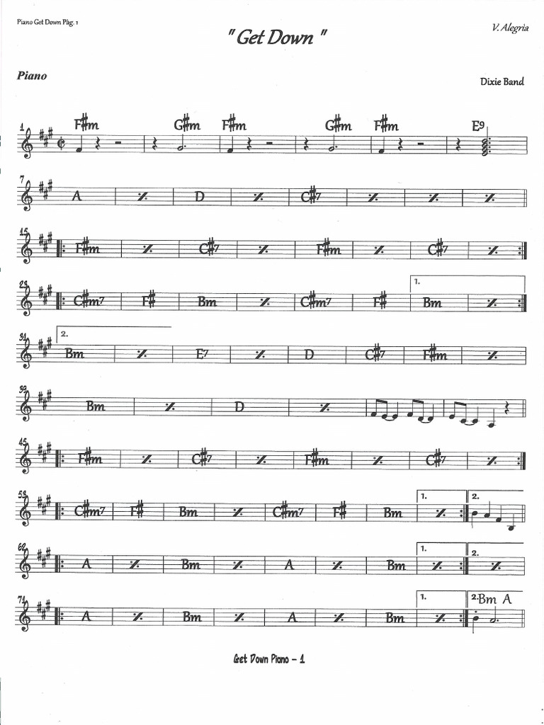 Get Down Piano | PDF