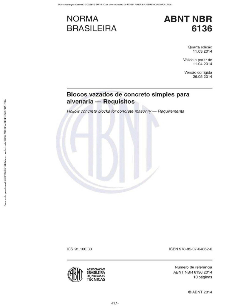 NBR 6136 - Blocos vazados de concreto simples para alvenaria ...