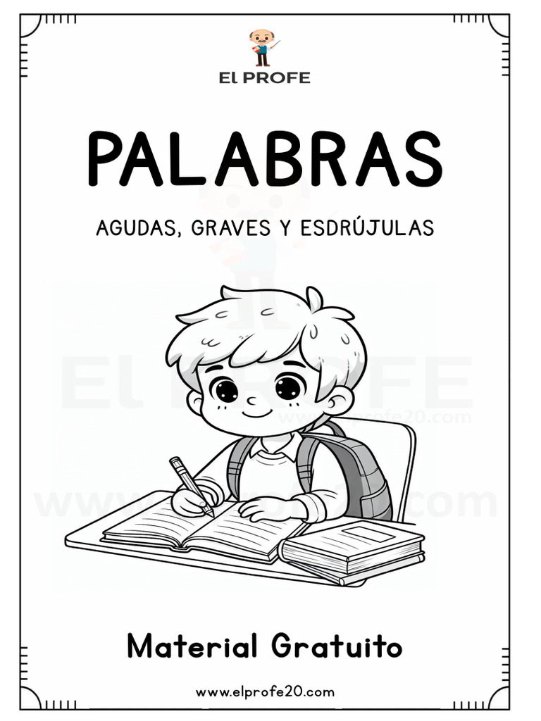 Ejercicios de Palabras Agudas Graves Esdrujulas Elprofe20 | PDF