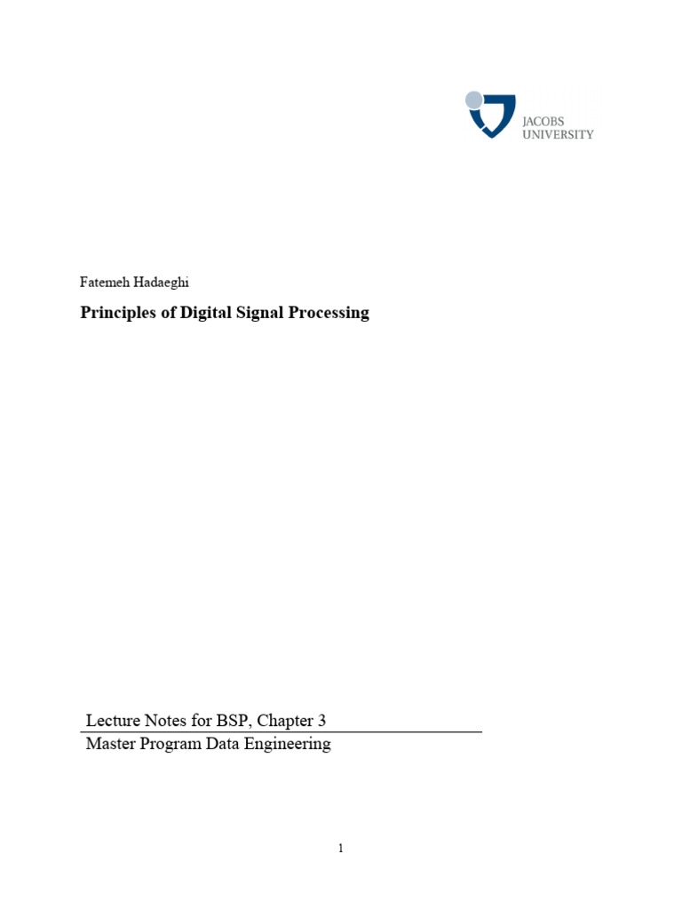 Chapter 3 - DSP - Part 1 | PDF | Control Theory | Electronics