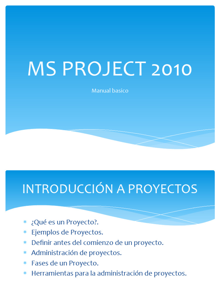 Ms Project 2010 | Descargar gratis PDF | Gestión de proyectos | Informática