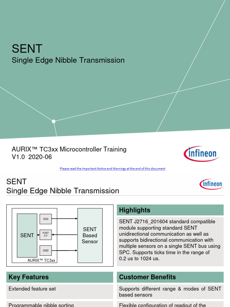 Infineon-AURIX_TC3xx_Single_Edge_Nibble_Transmission-Training-v01_00-EN | PDF | Input/Output ...