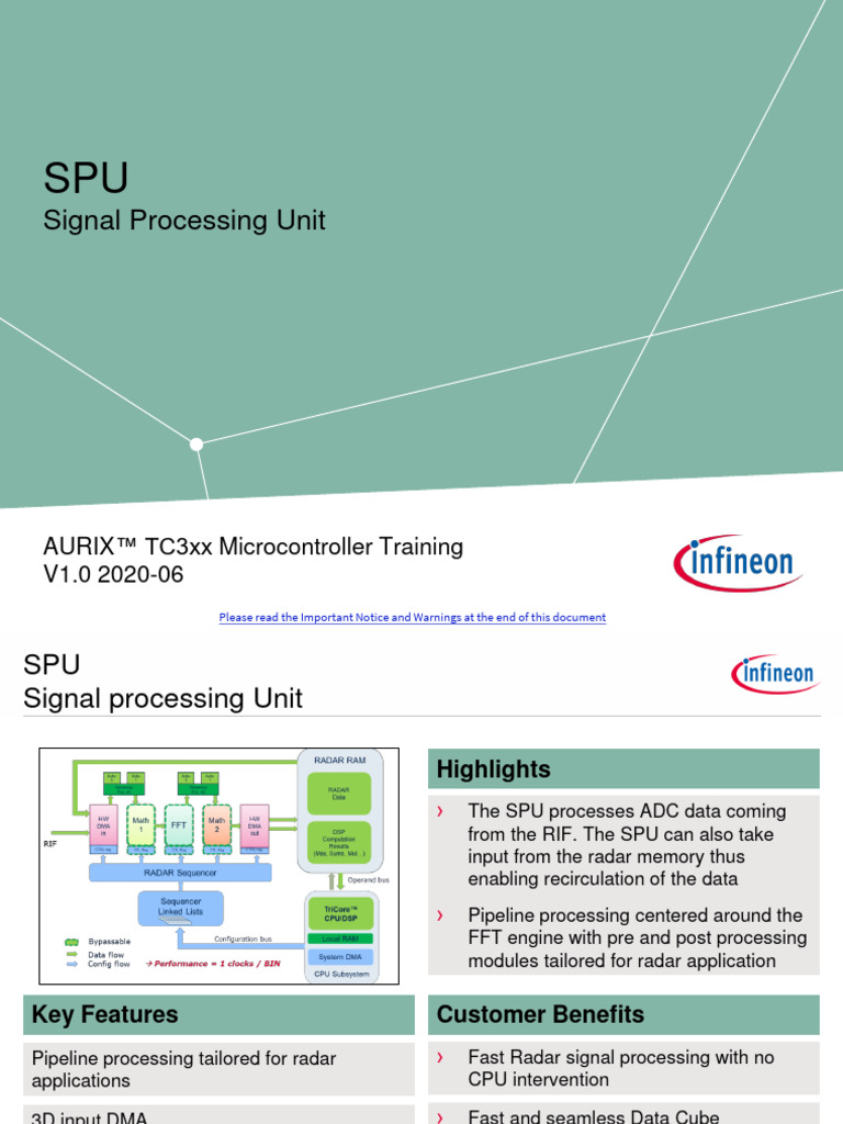 Infineon-AURIX TC3xx Signal Processing Unit-Training-v01 00-EN | PDF ...