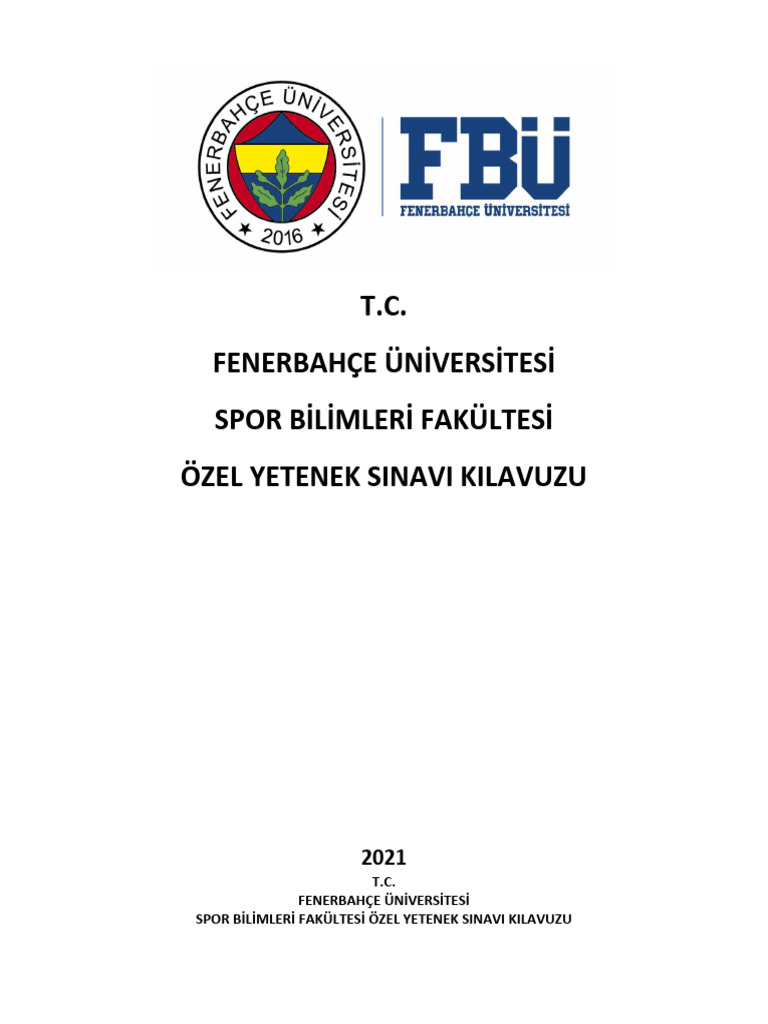 2022 SBF Ozel Yetenek Sinavi Kilavuzu | PDF