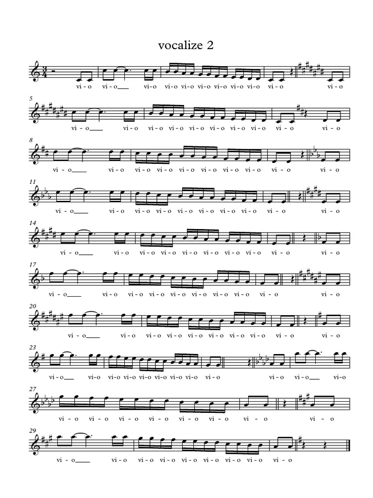 Vocalize 2 | PDF