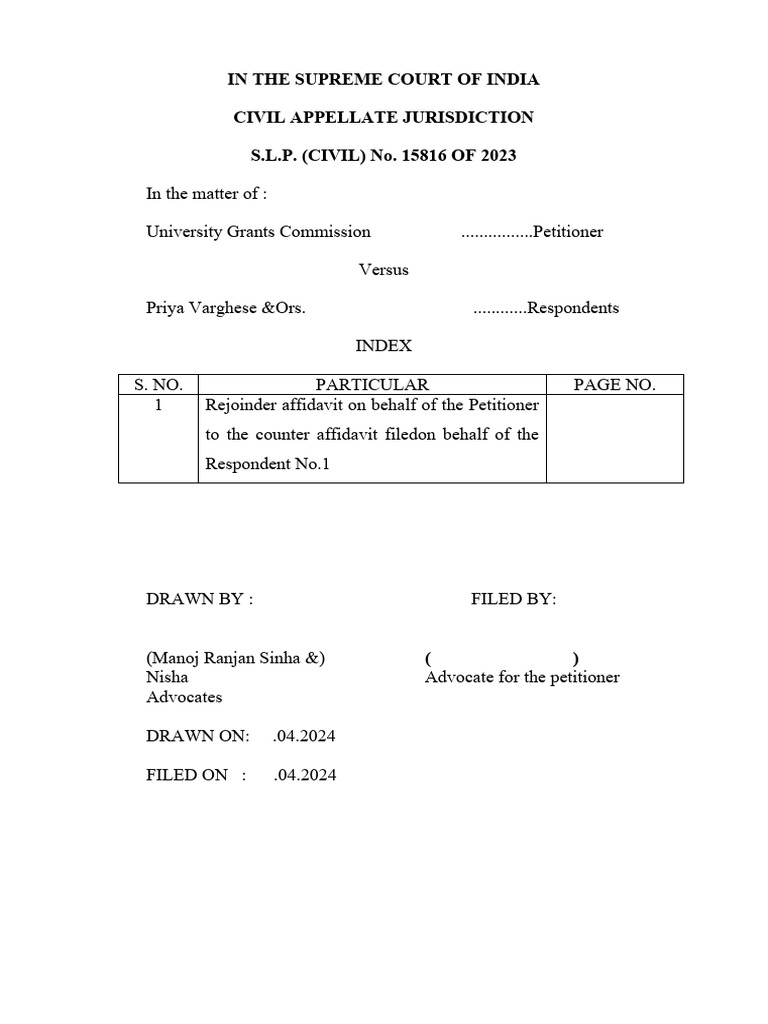 Rejoinder Affidavit To Resp. 1 | PDF | Affidavit | Doctor Of Philosophy