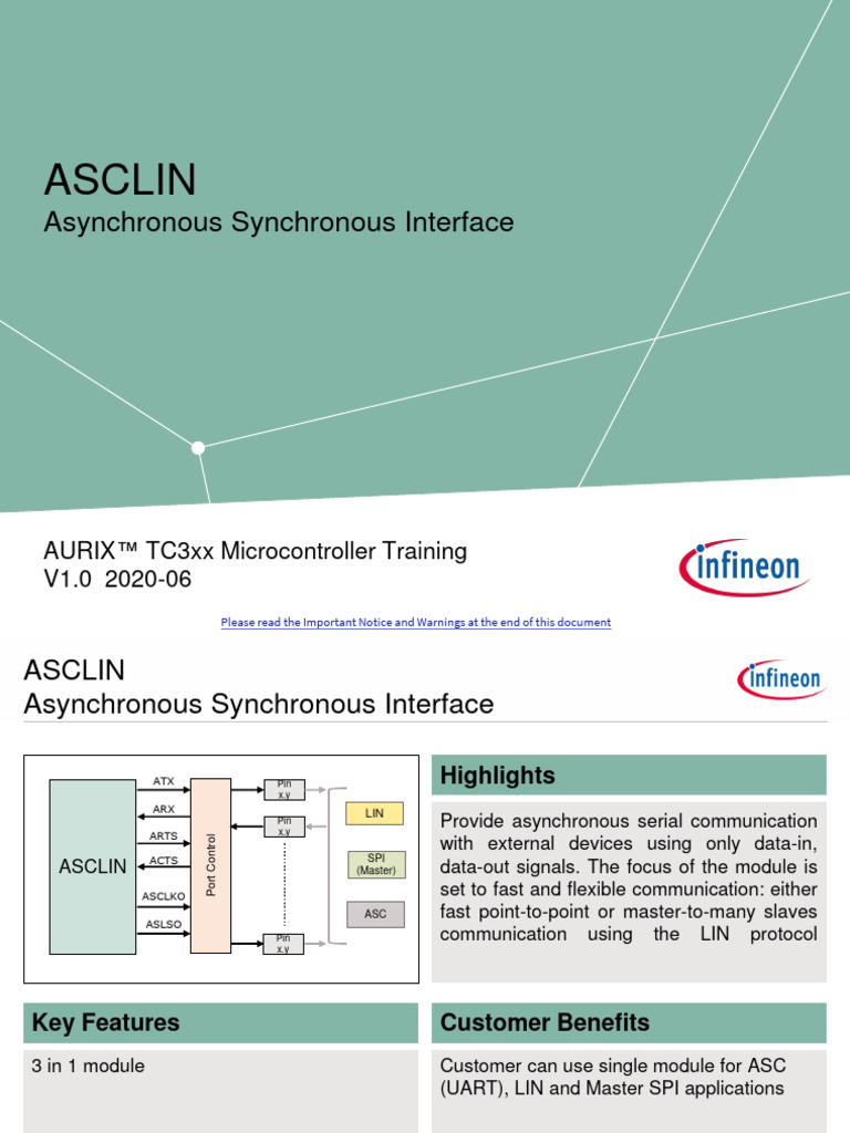 Infineon-AURIX TC3xx Asynchronous Synchronous Interface-Training-v01 00 ...