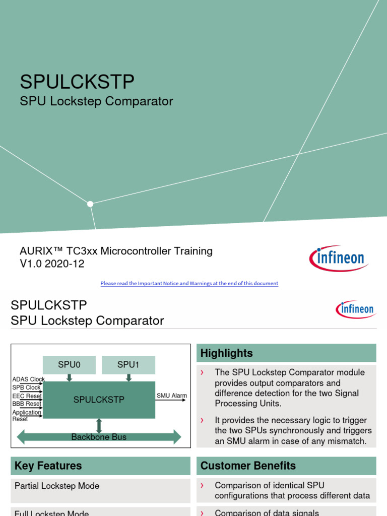 Infineon-AURIX SPU Lockstep Comparator Quick-Training-v01 00-EN | Download Free PDF | Computer ...