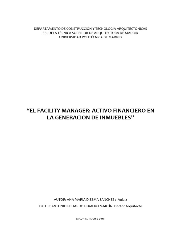TFG Facility Management | PDF | Presupuesto | Negocios económicos