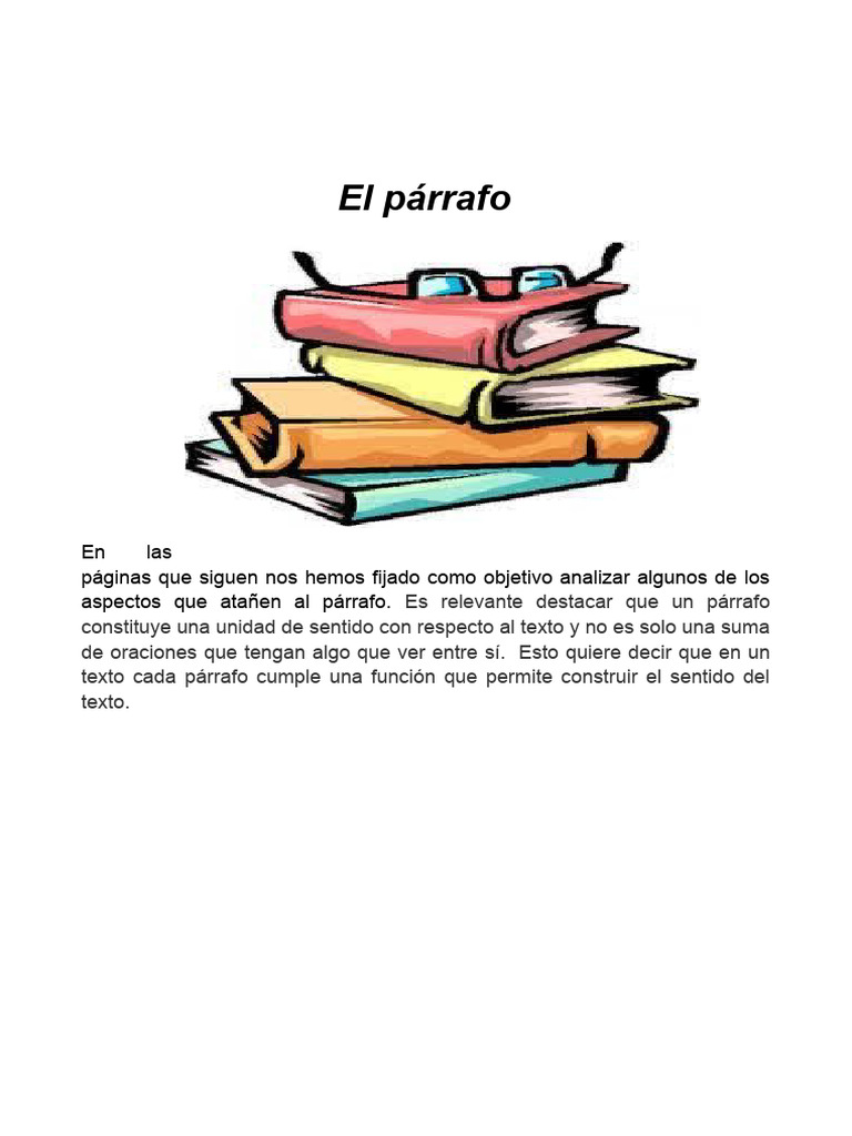 Estructura y características del párrafo | PDF | Oración (Lingüística ...