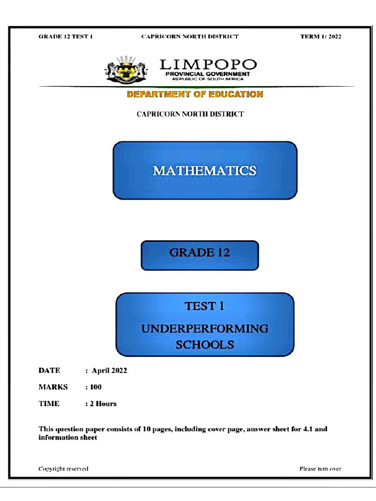 Math Exam Question | PDF