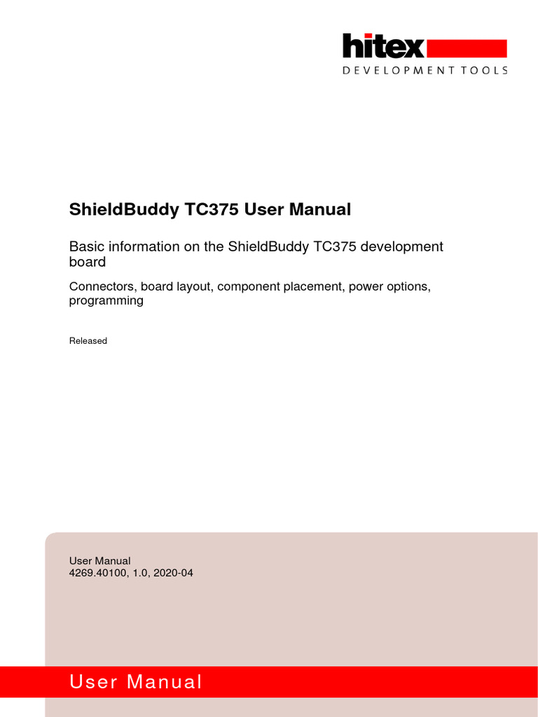 Infineon ShieldBuddyTC375 UserManual v01 - 00 EN | PDF | Arduino | Multi Core Processor