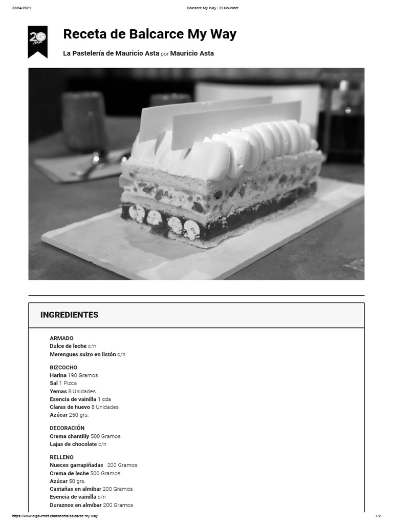 Balcarce My Way - El Gourmet | PDF | Crema | Postres