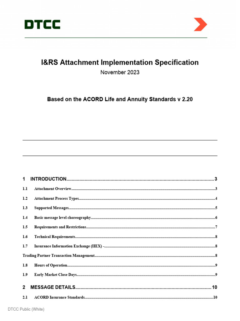 DTCC Attachment Implementation Guide | Download Free PDF | Soap | Xml