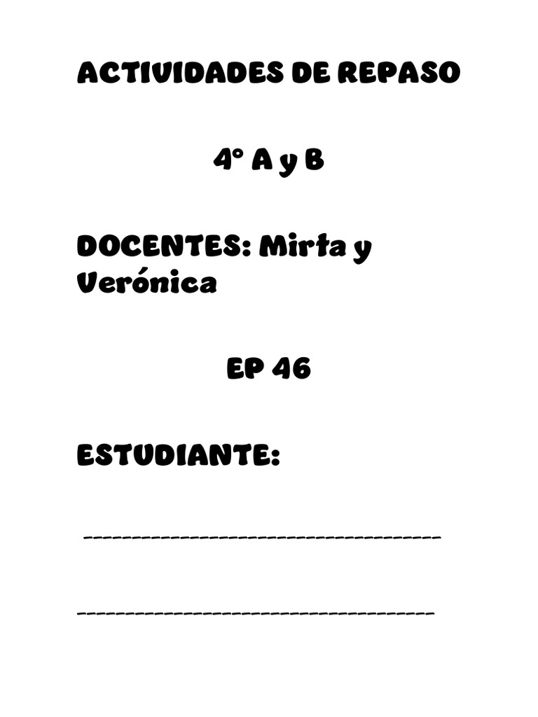 Repaso 4to | PDF | Wellness | Science & Mathematics