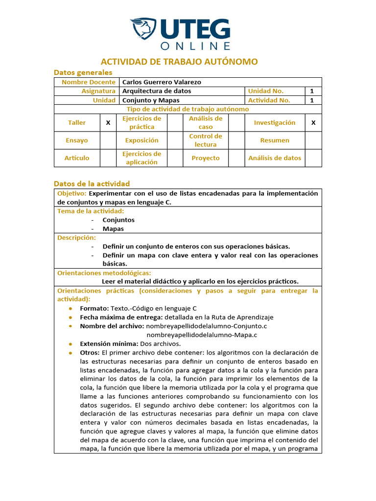 ArquitecturaDeDatos-Taller U3 | PDF | Lenguaje de programación | Algoritmos