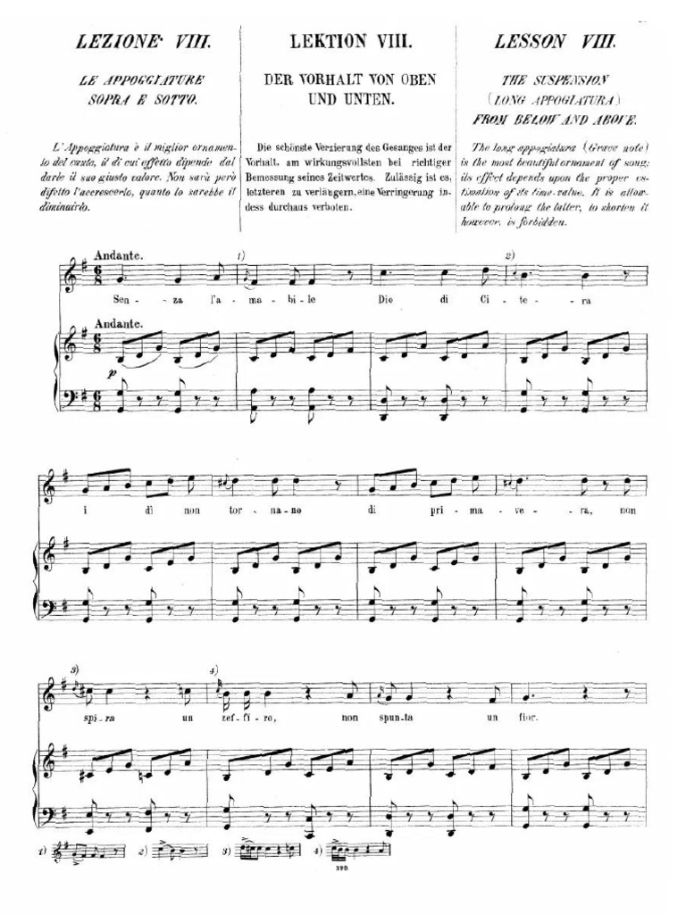 Vaccai Lección 8 | PDF