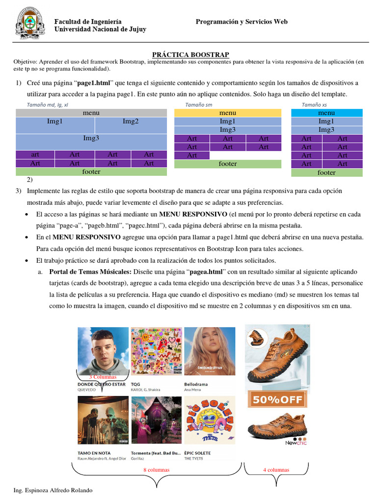 practicaBOOTSTRAP 2024 | PDF | Bootstrap (marco frontal) | Informática