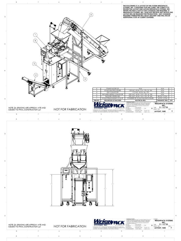 Weighpack Layout Drawing | PDF