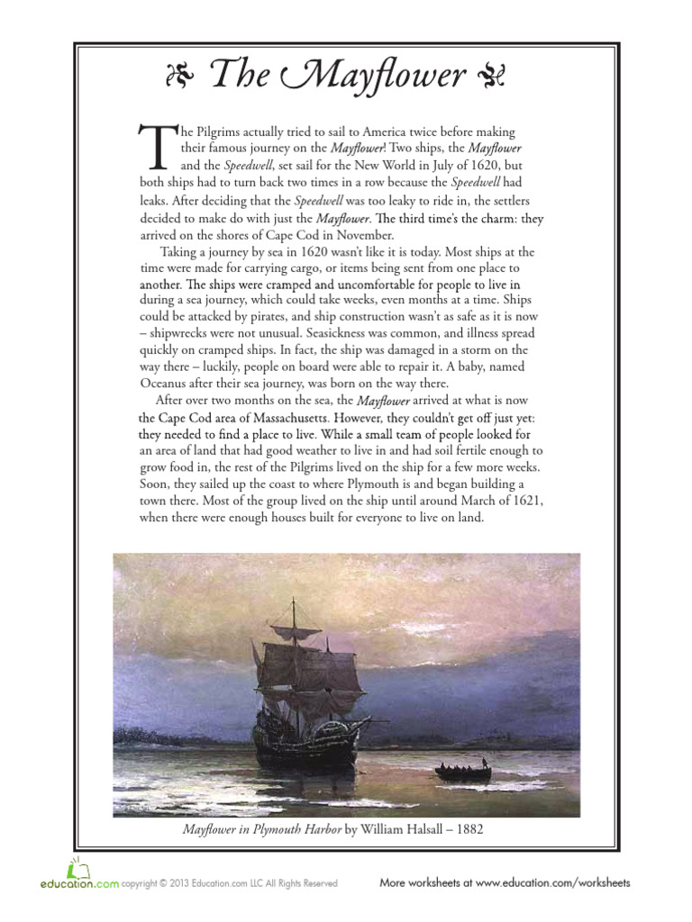 Thanks Giving The May Flower | PDF | Shipping | Water Transport