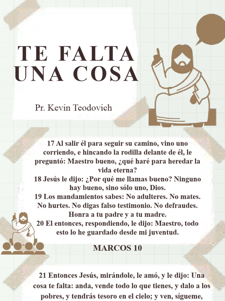 Te Falta Una Cosa | PDF | Abrahán | Creencia religiosa y doctrina