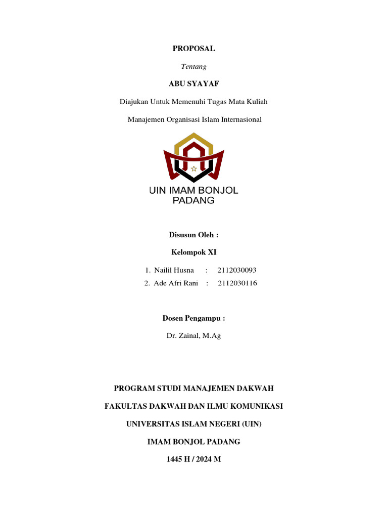 Proposal Kelompok 11 | PDF