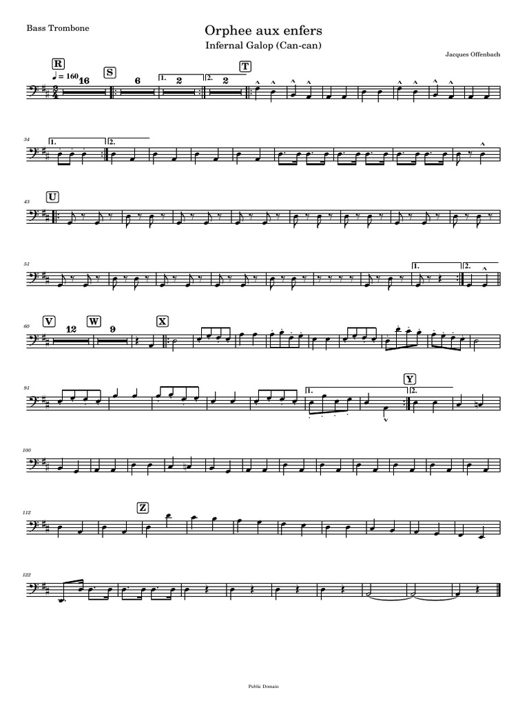 Orphee Aux Enfers-Bass Trombone | PDF | Orpheus In The Underworld ...