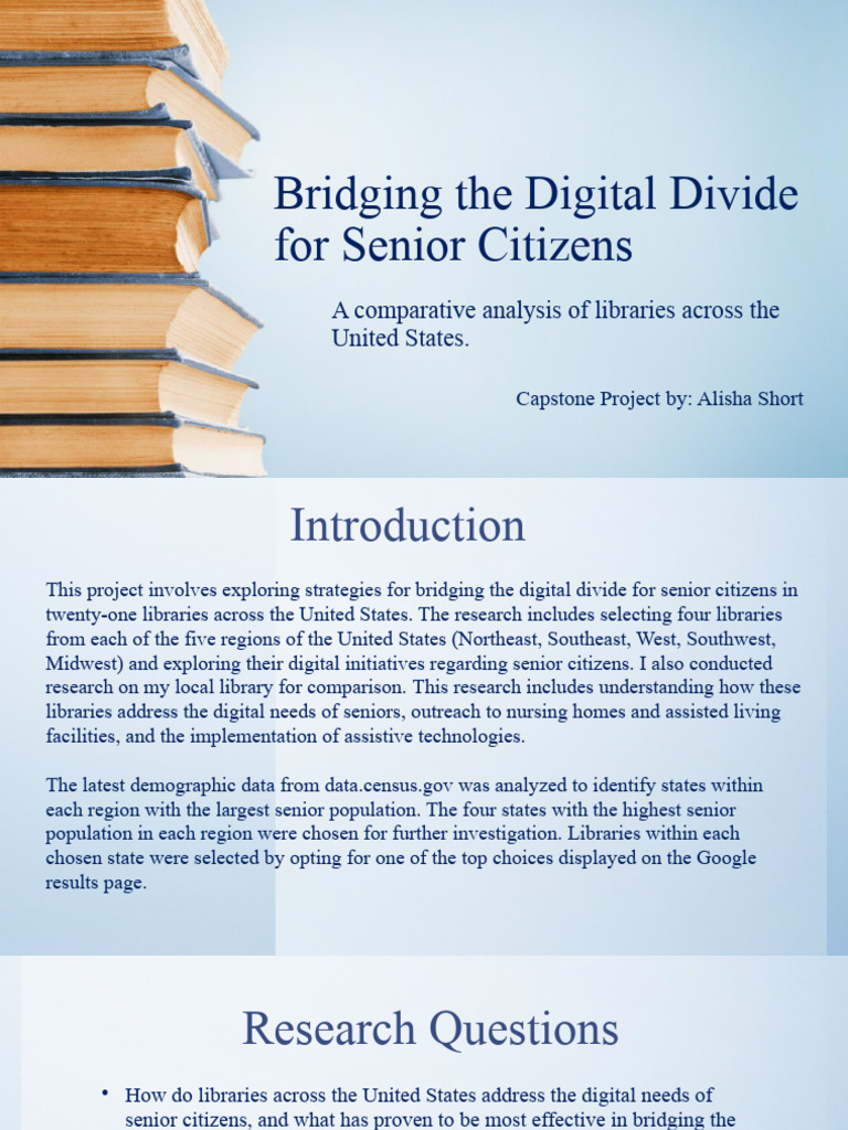 Bridging The Digital Divide For Senior Citizens | PDF | Libraries ...