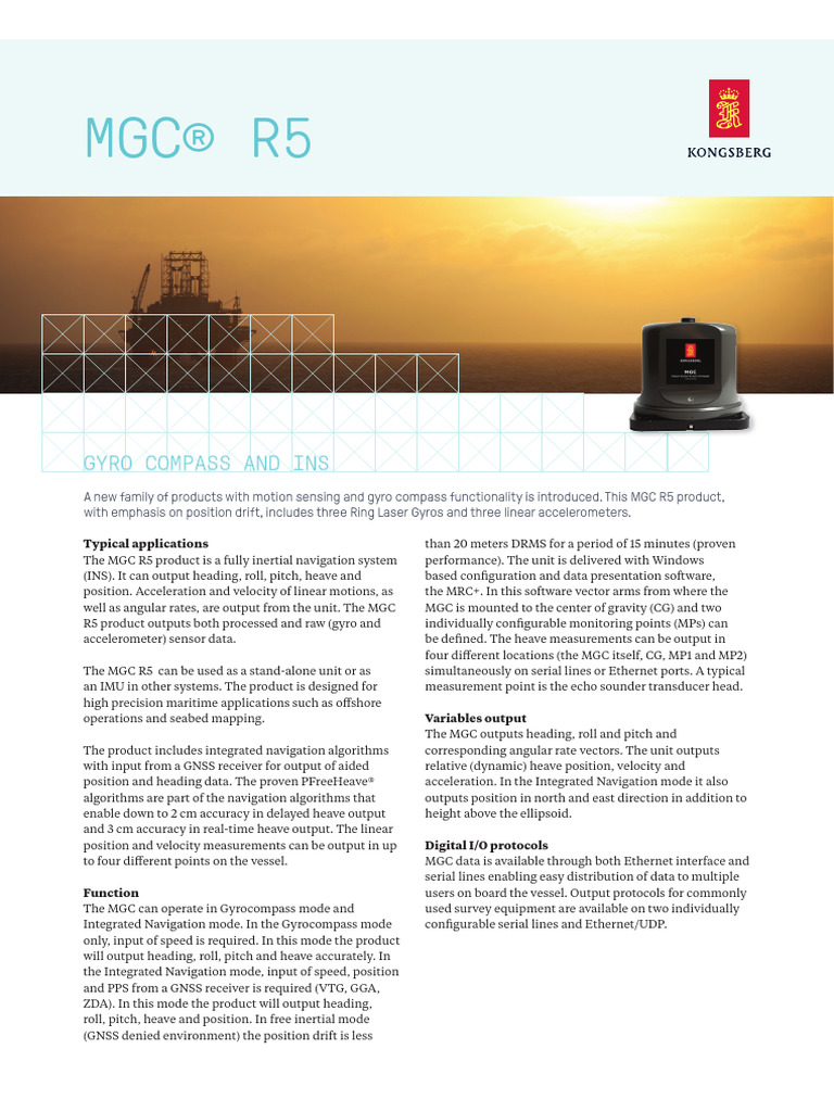 Datasheet MGC r5 | PDF | Inertial Navigation System | Computer Engineering