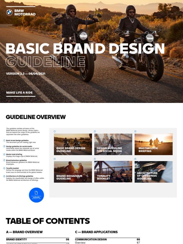 BMW Motorrad Brand Design Guidelines | PDF | Brand | Graphic Design