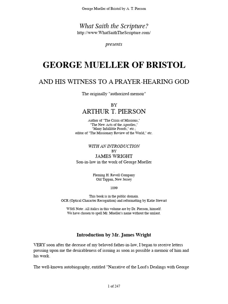 George Mueller of Bristol | PDF | Jesus | Prayer