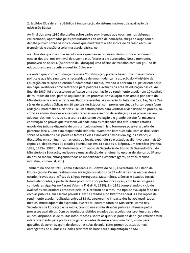 Texto 2 Mapa Mental | PDF | Brasil | Escolas