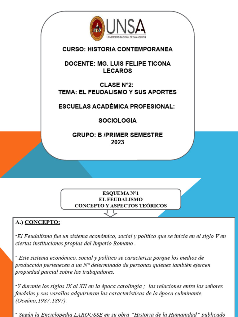 Clase 2 El Feudalismo | Descargar gratis PDF | Feudalismo | Edades medias