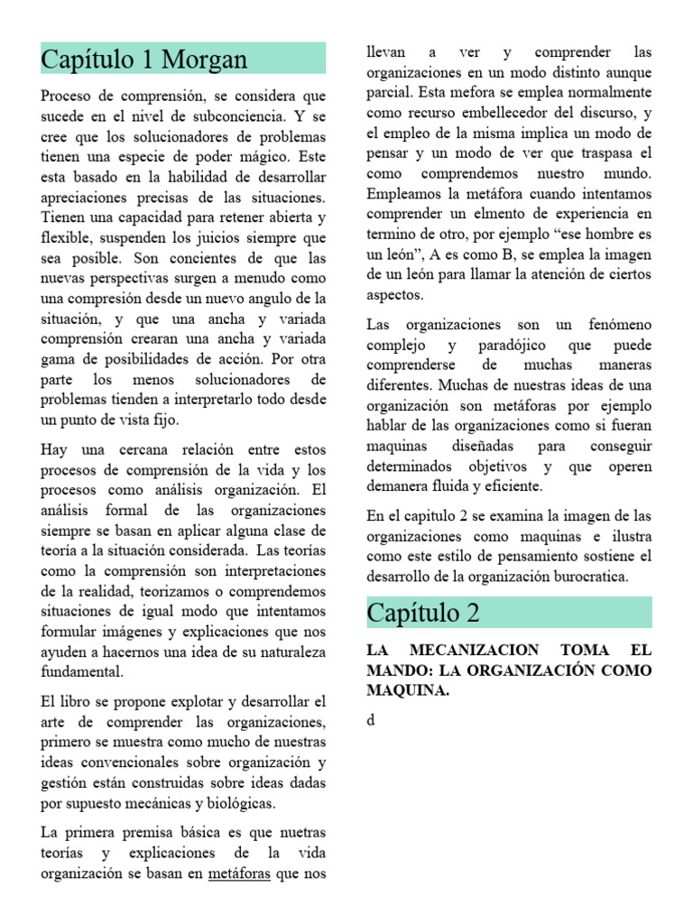 Capítulo 1 Morgan | PDF | Pensamiento | Comprensión